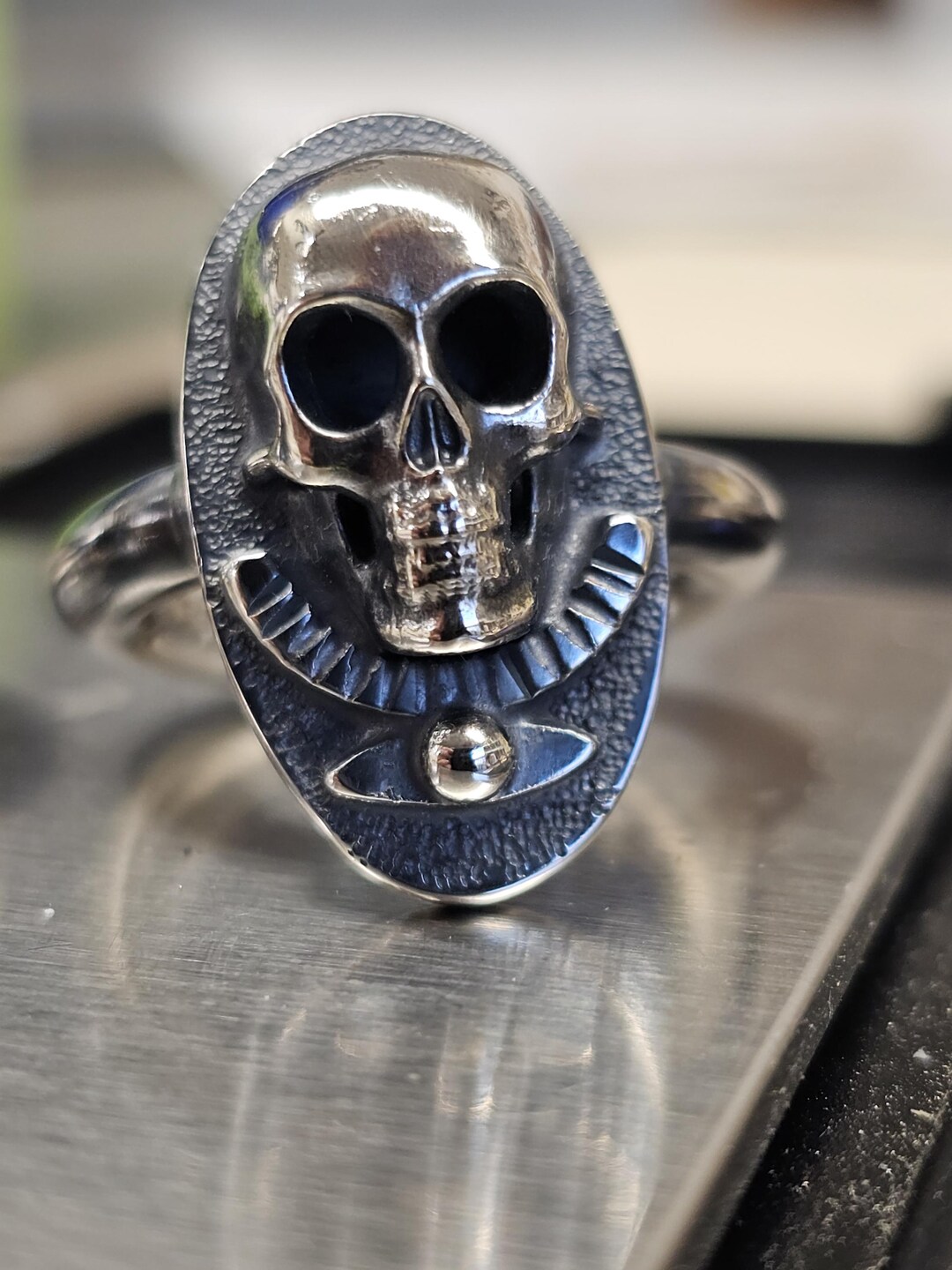 Memento Mori Skull Ring. Skull Token Ring. - Etsy