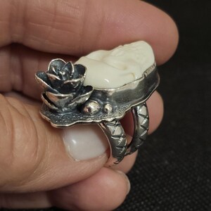 Carved Bone Skull Ring. Memento Mori. Dia De Los Muertos - Etsy