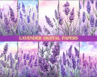 Lavender Digital Paper 40 Purple Patterns in Seamless Format - Etsy