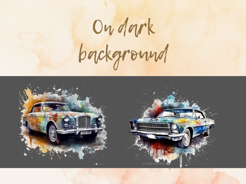 Vintage Cars Watercolor Clipart Collection Classic (Download Now) - Etsy