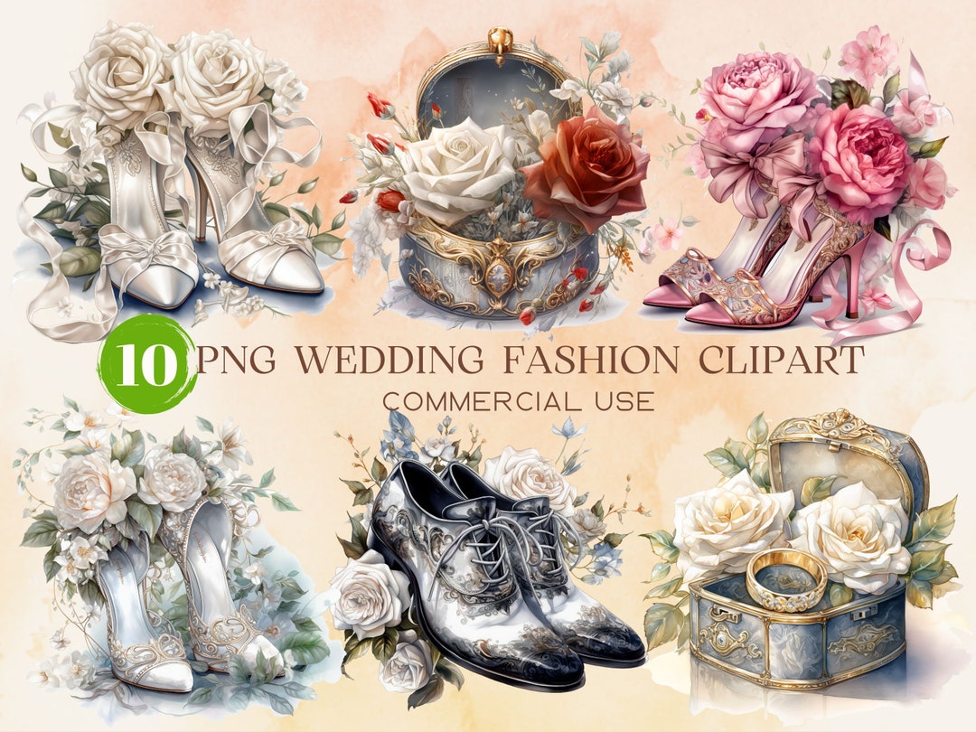 Watercolor Wedding Clipart, Bride Clip Art, Cute Love, Wedding Elements ...