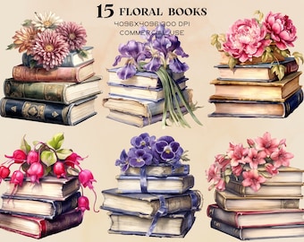 Gothic Books Clipart 8 Images Watercolor Shabby Chic Book Clip Art ...