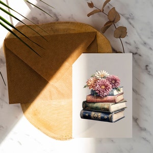 Watercolor Vintage Floral Books Clipart Old Book PNG Bundle Book Stack ...