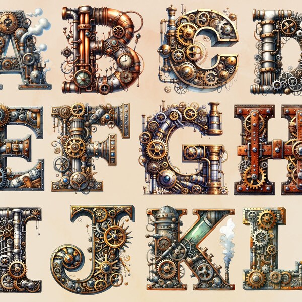 Steampunk Letters - Etsy