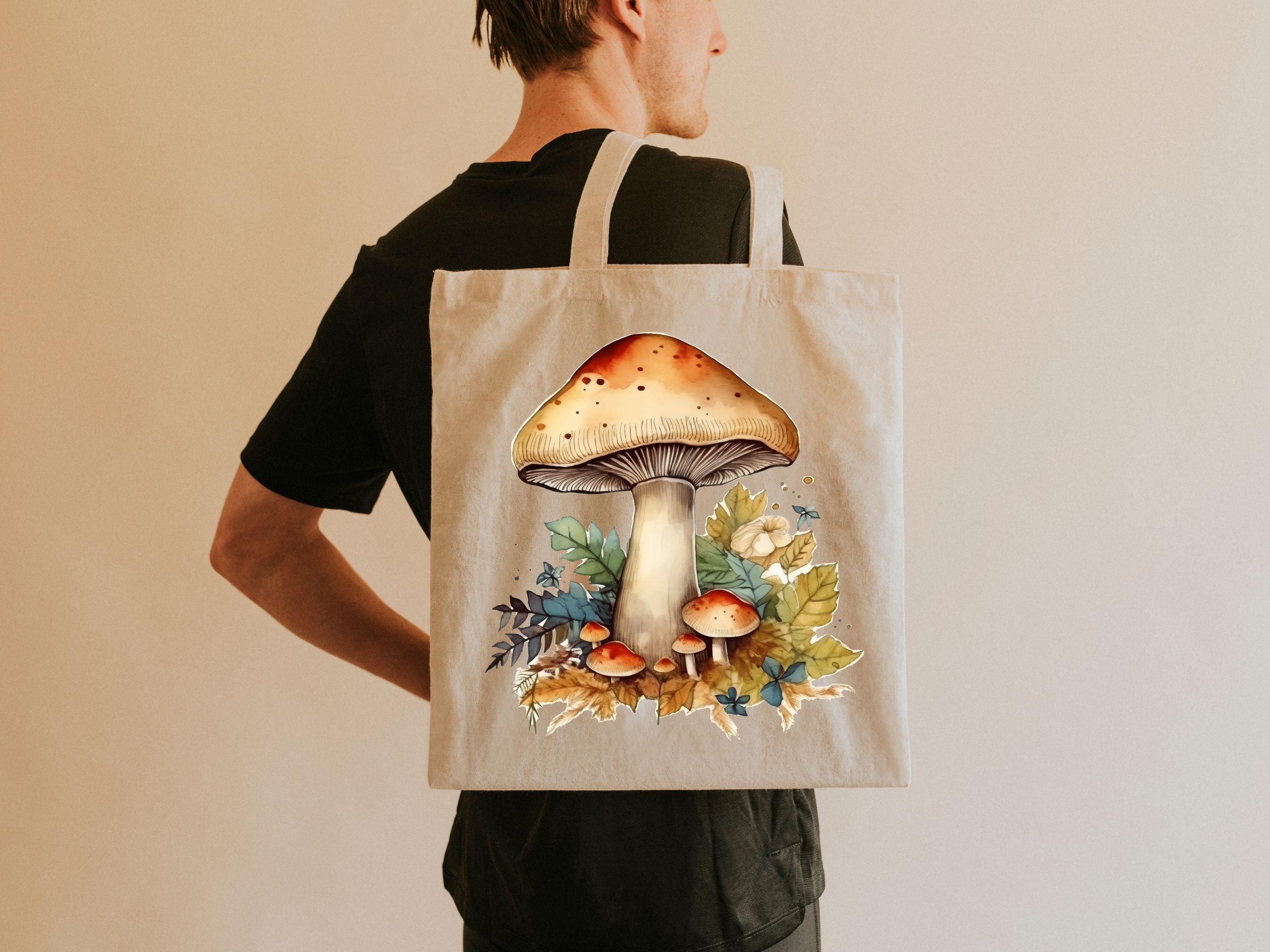 Watercolor Mushrooms Clipart Cute Forest Nature Toadstool - Etsy