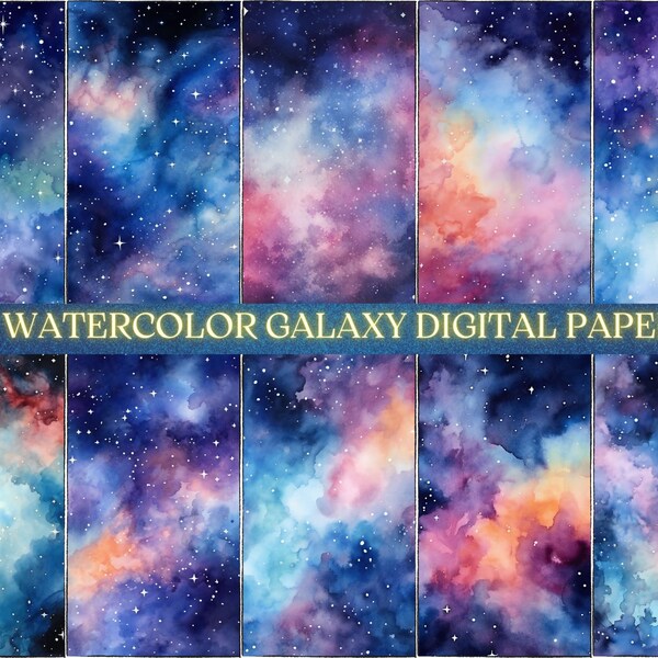 Watercolor Galaxy - Etsy