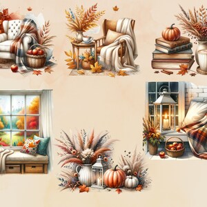 Watercolor Fall Decor Clipart, Autumn Clipart and Watercolour Fall ...