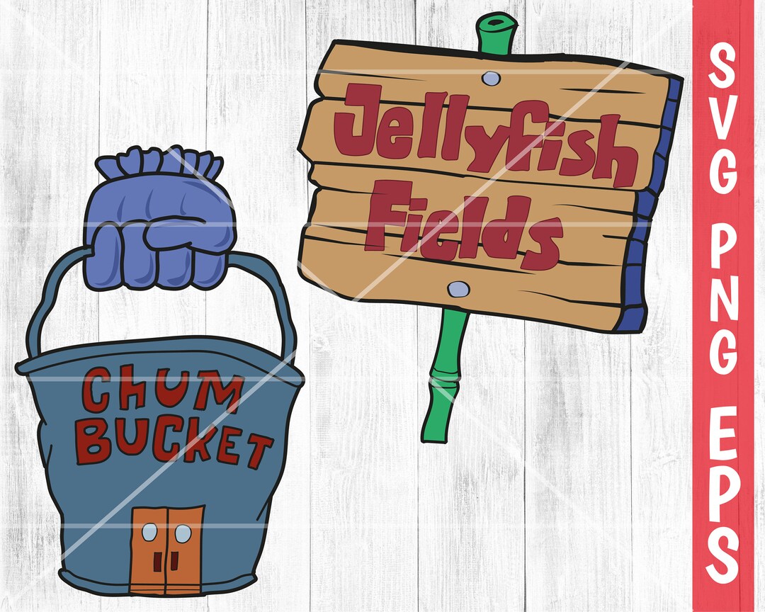 Chum Bucket Svg, Jellyfish Fields Svg Clipart Bundle, Layered SVG ...