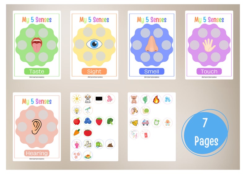 My 5 Senses Bundle Pack Home-school, Preschool, Toddlers, Learning ...