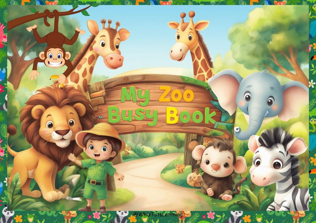 My Zoo Busy Book – Printable Velcro Activity for Preschoolers - Etsy
