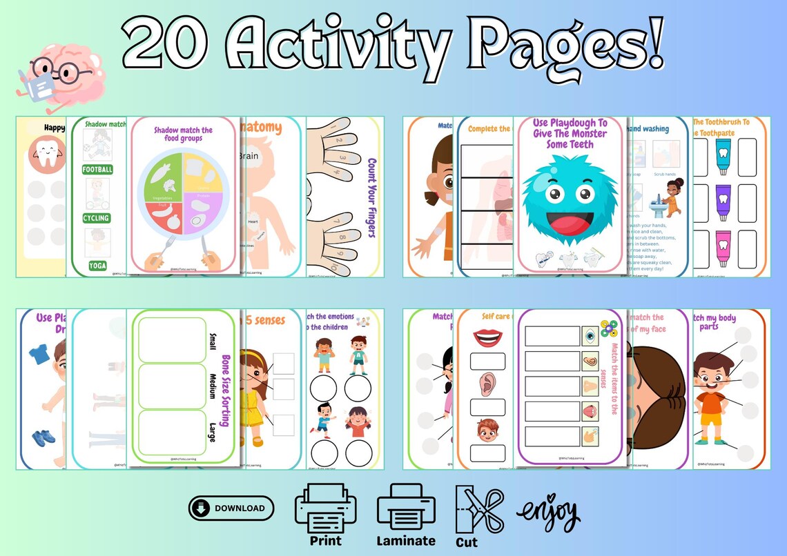Learn About Our Body, Educational Busy Book - Etsy