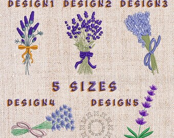 Lavender embroidery | Etsy