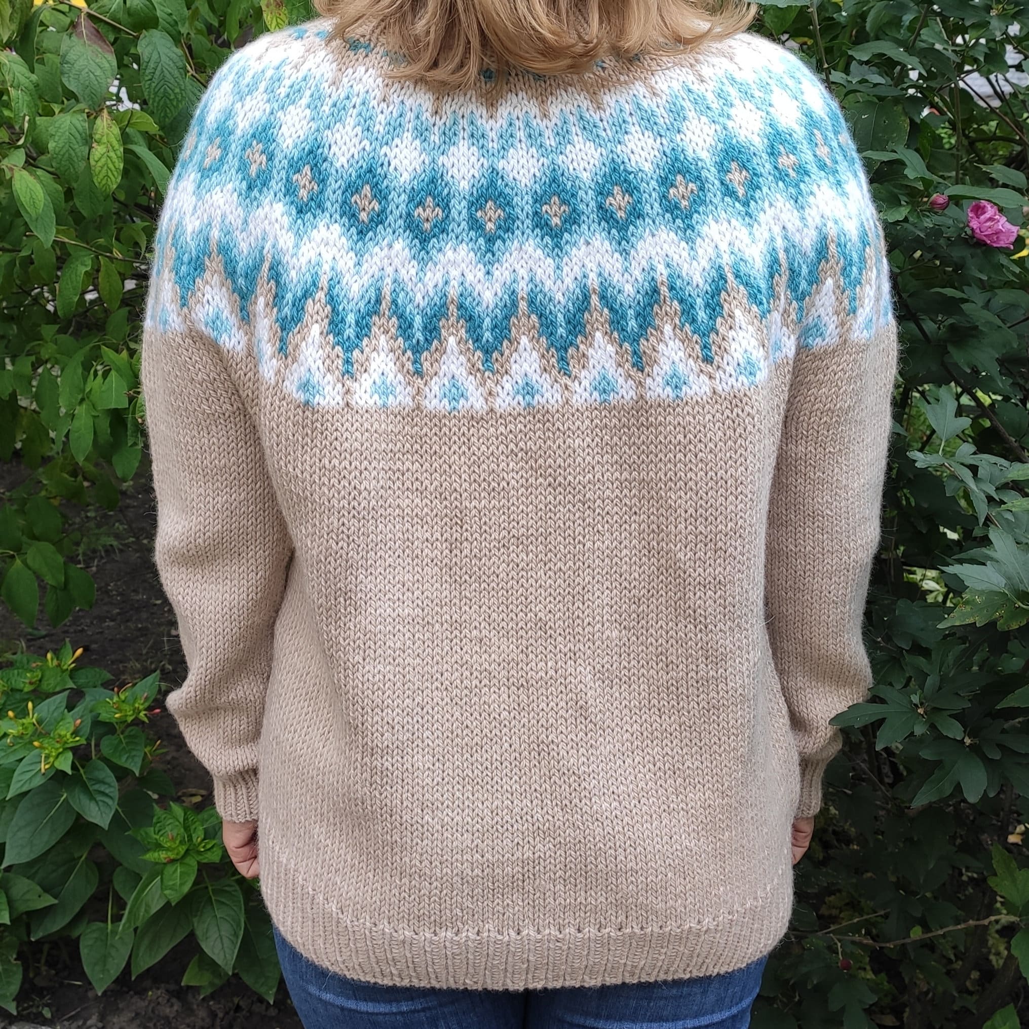 Damen Raglan Pullover Strick Raglanärmel Lopapeysa Herbstpullover ...