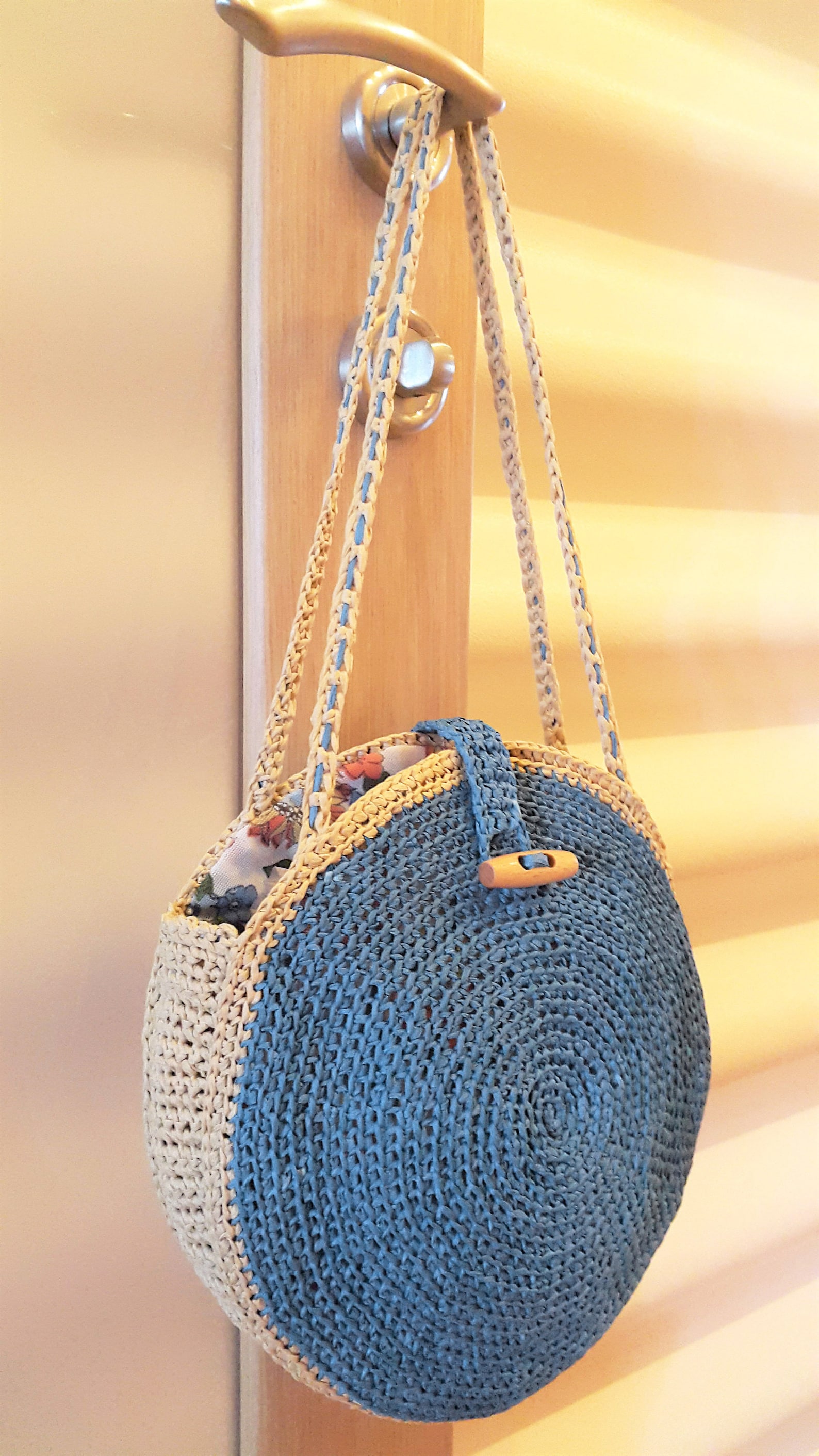 Crochet Round Bag Knit Circle Bag Stylish Round Women's - Etsy