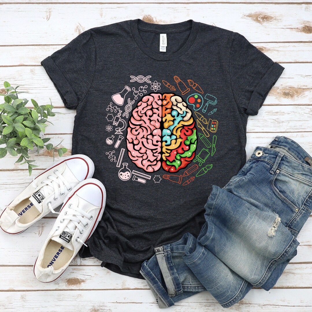 Colorful Brain Science Art Neuroscience Neurologist T-shirt Anatomy ...