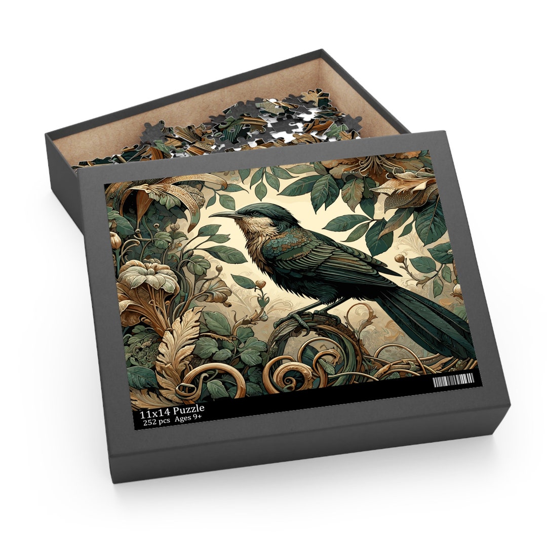 Exotic Bird Forest Jigsaw Puzzle, William Morris Inspired, Kids ...
