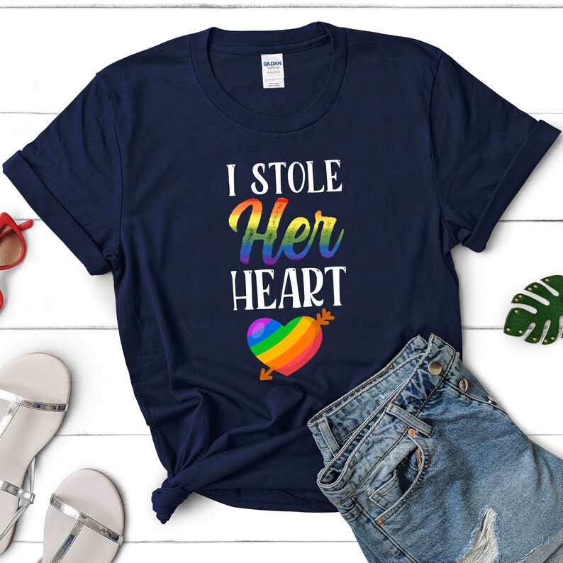 LGBTQ Pride Matching Couple T-shirt Rainbow Lesbian - Etsy
