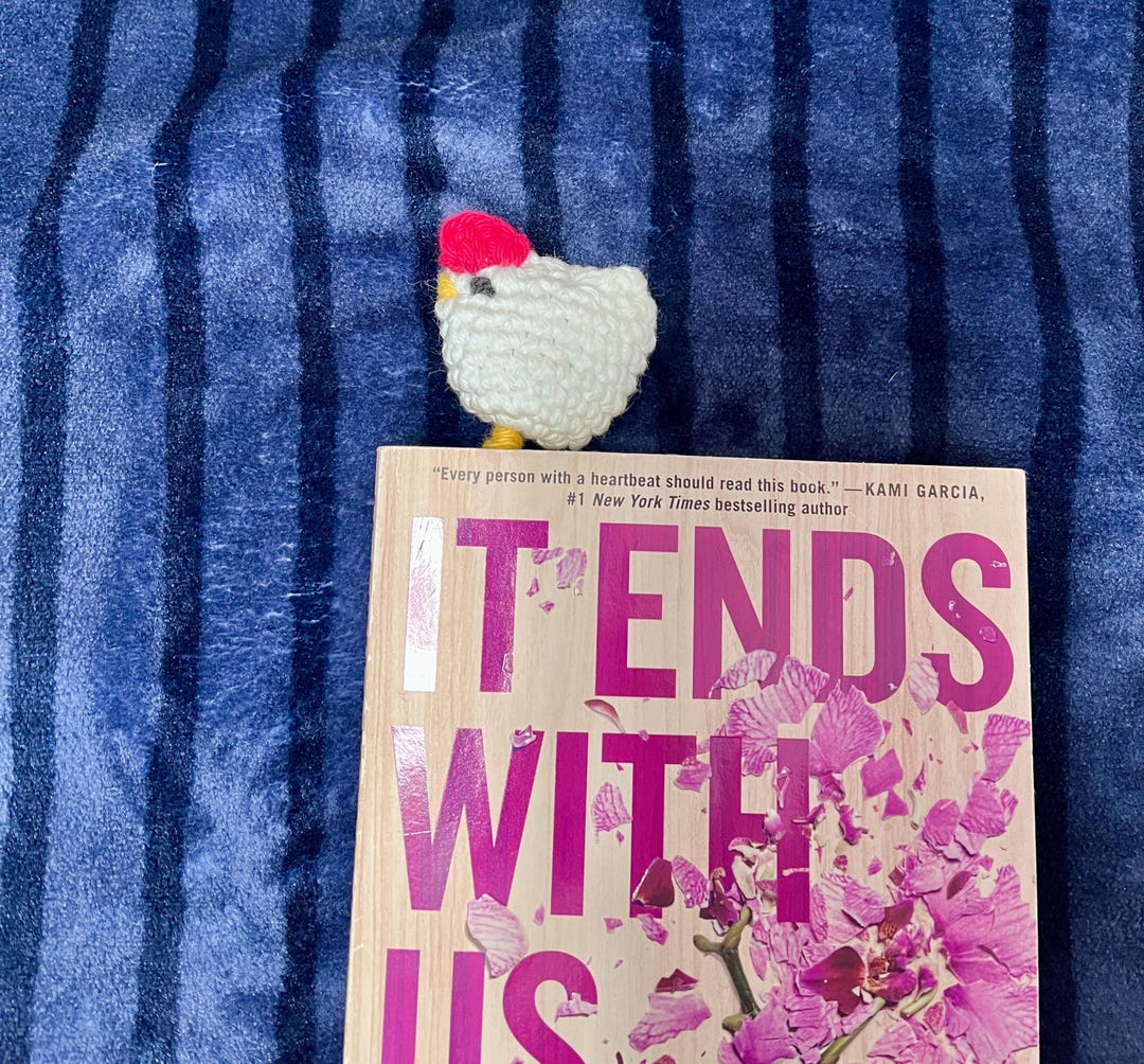 Crochet Chicken Bookmark, Crochet Bookmark, Chicken Bookmark, Crochet ...