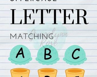 Lowercase Letters, Uppercase Letters, Alphabet Letter Matching ...