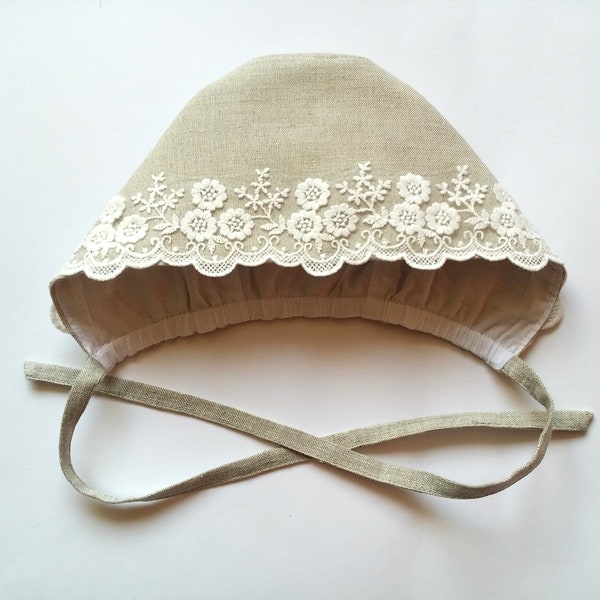 Linen Bonnet - Etsy
