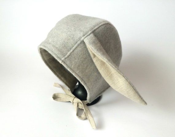 Merino Wool Bonnet Winter Baby Hat Soft Rabbit Bonnet Warm | Etsy