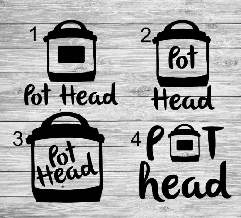 Instant Pot Inspired Pot Head Decal | Etsy