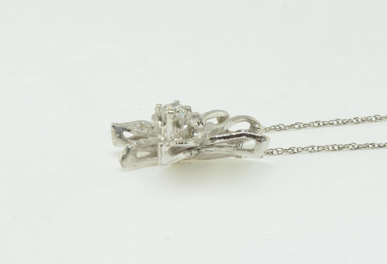 14k White Gold Butterfly Necklace - Etsy