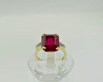 Man Made Ruby Ring - Etsy