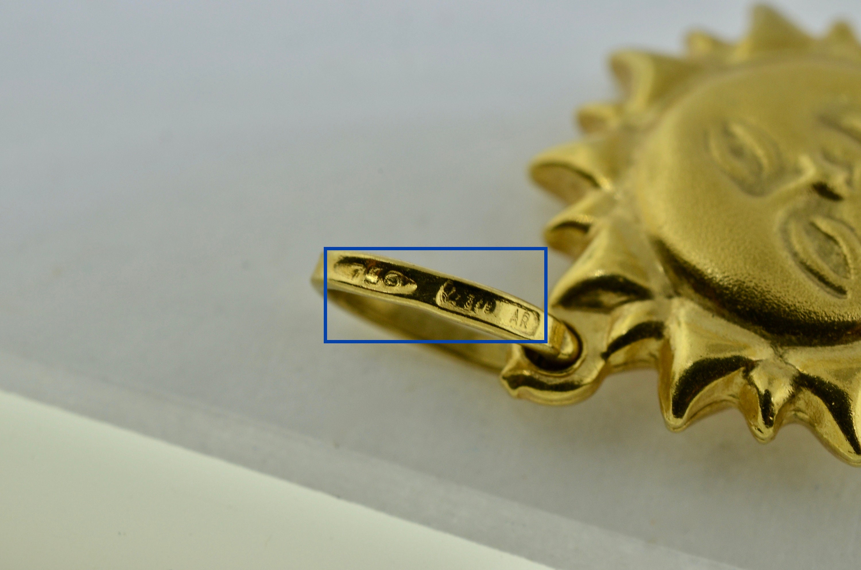 14K Yellow Gold Sun Charm - Etsy