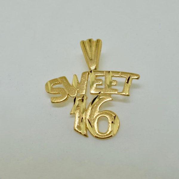 14k Gold Sweet 16 Charms Pendants - Etsy
