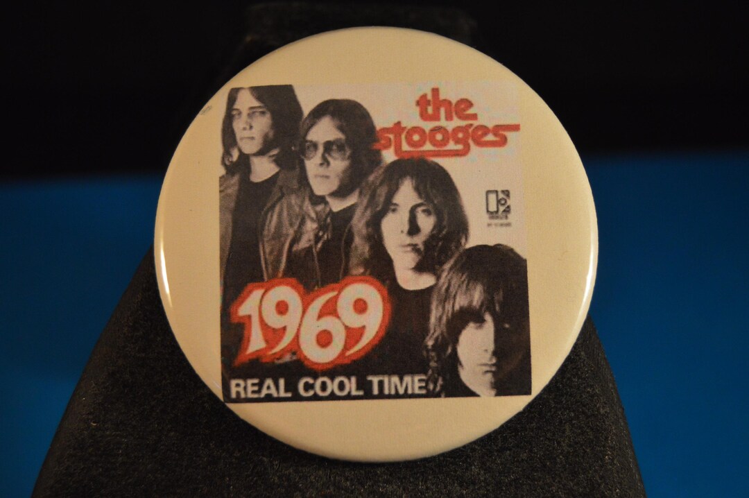 IGGY & the STOOGES BUTTON 1969 Pin Pin Back Badge Large 2 1/4" Brand ...