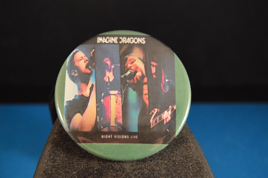 IMAGINE DRAGONS BUTTON Pin Back Badge Pinback Punk Large 2 1/4" Brand ...