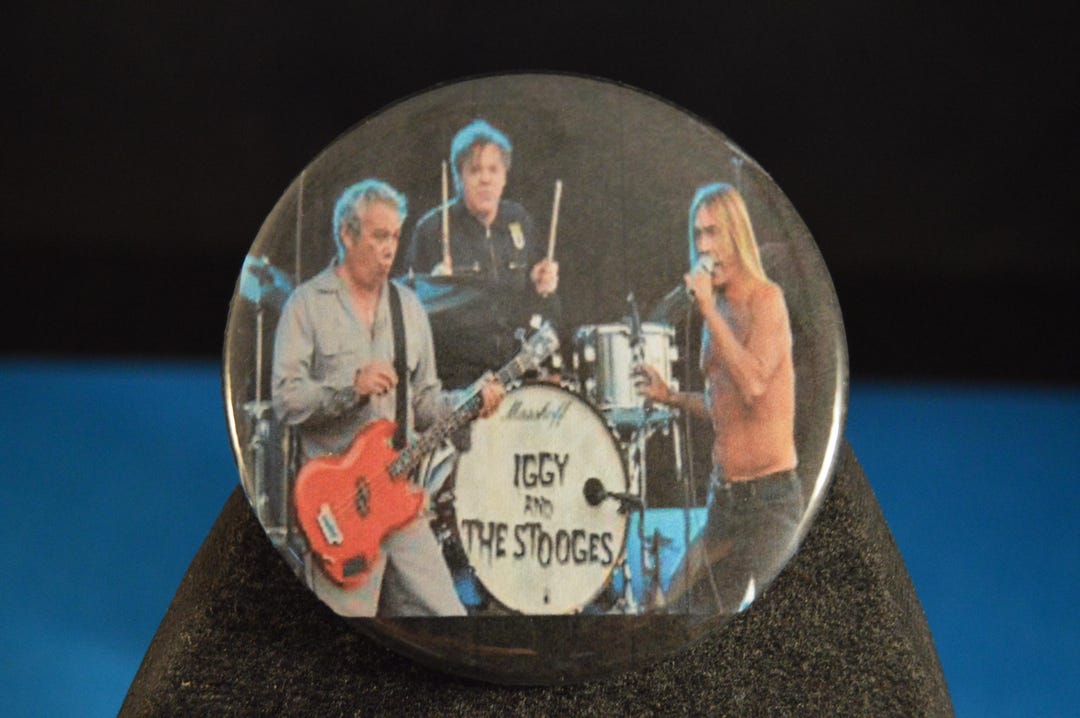 IGGY & the STOOGES BUTTON Now Pin Pin Back Badge Large 2 1/4" Brand New ...