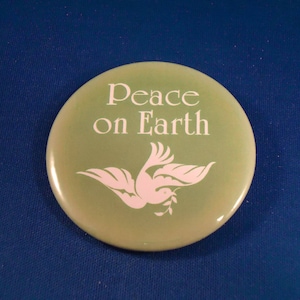 PEACE ON EARTH Button Pinpack Pin Badge Punk Large 2 1/4" Brand New ...