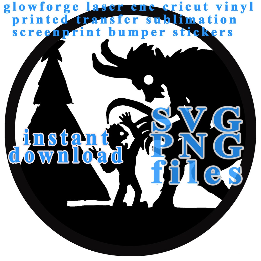 Krampus Svg Png Dxf File Instant Download Very Clean Files - Etsy