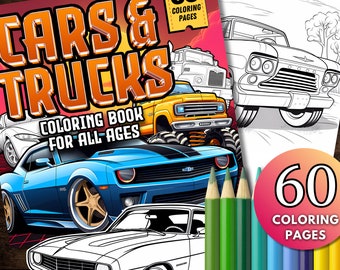 Children's Monster Truck Coloring Pages - Etsy