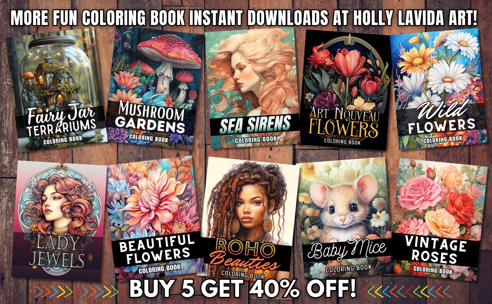 Flowers Coloring Book Page, Line Art Grayscale Instant Download ...