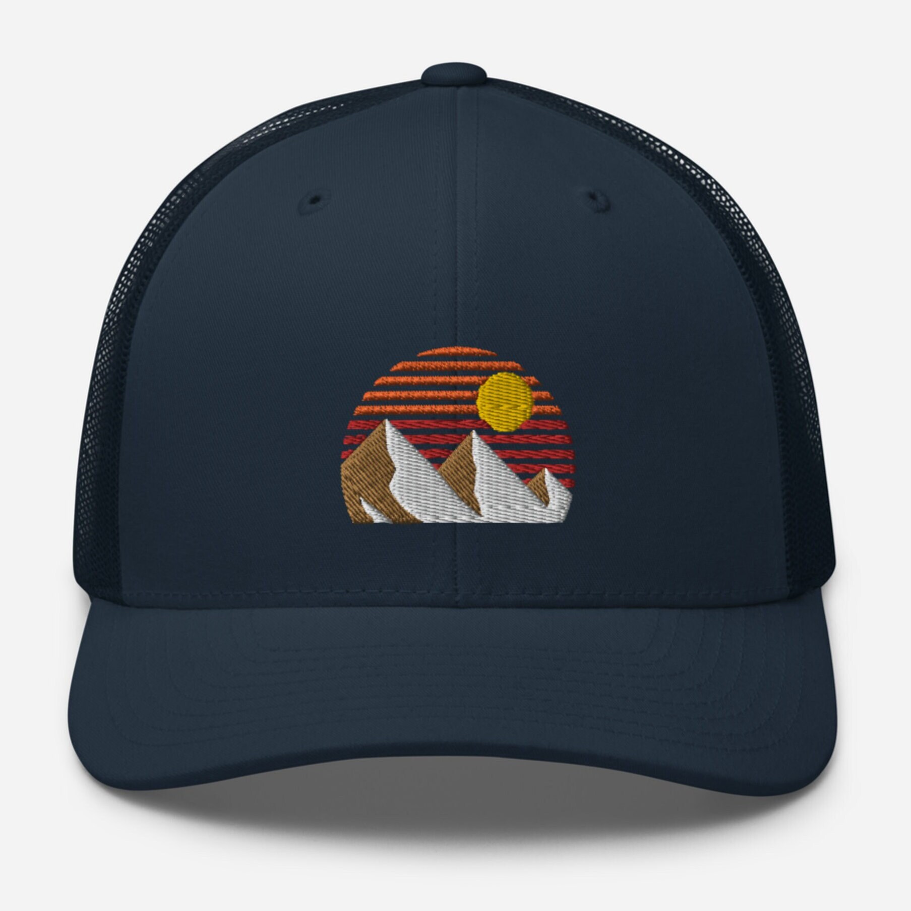 Sunset Trucker Hat Outdoors Mountain Trucker Mesh Back Hat Cap Hiking ...