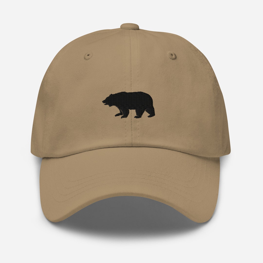 Black Bear Baseball Cap | Minimalistic Outdoor Hat | Embroidered ...