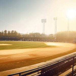 Day Baseball Field Backdrop V2, Set of 5, High School Sports ...