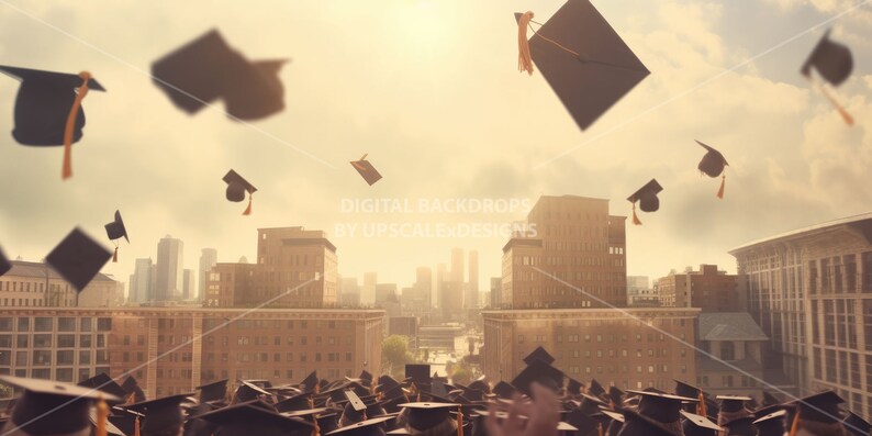 Graduation Virtual Backdrops, Set of 5, School Photography Background ...
