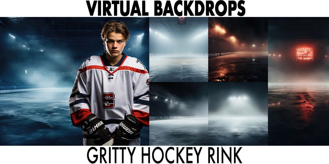 Ice Hockey Rink Background V4, Set of 8, Digital Illustration Sports ...