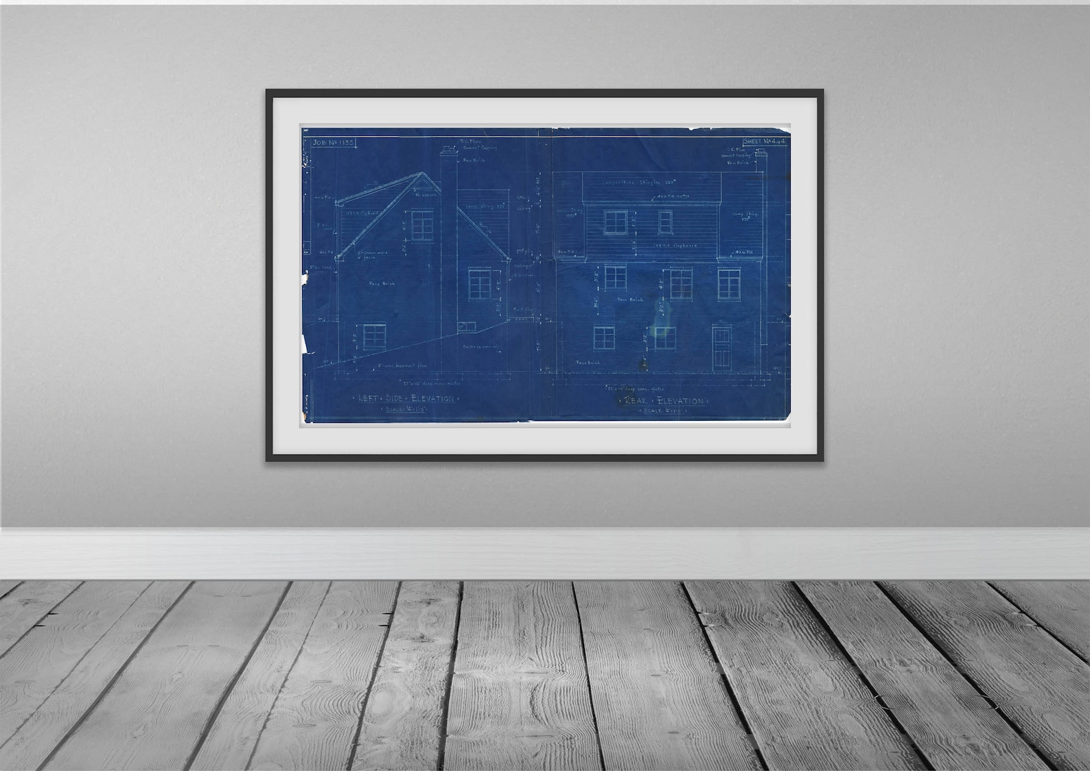 Vintage Hand Drawn Retro Architect's House Blueprints for - Etsy
