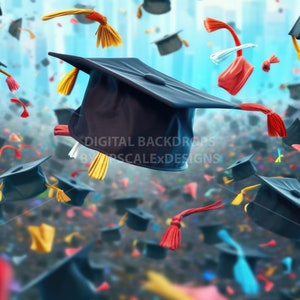 Graduation Virtual Backdrops, Set of 5, School Photography Background ...