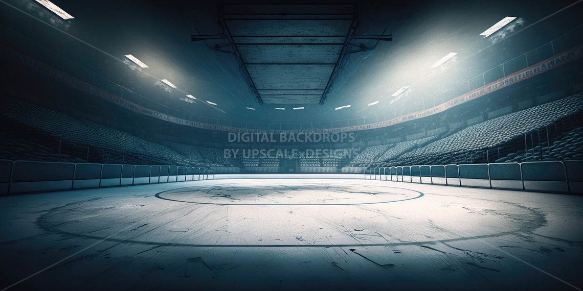 Ice Hockey Rink Backdrop V1, Set of 5, Digital Photo Sports Background ...