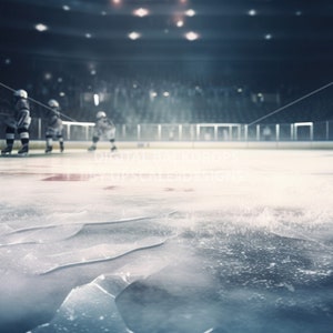 Ice Hockey Rink Background V3, Set of 5, Digital Illustration Sports ...