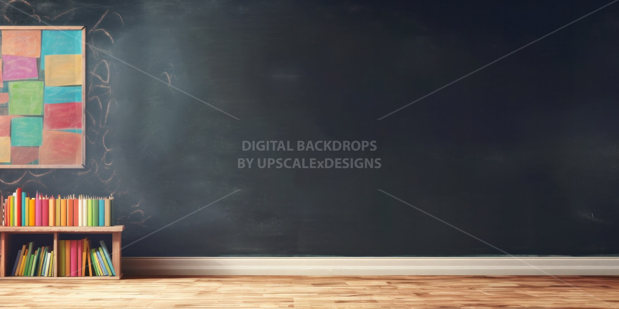 Grade School Classroom Interior Backdrop, Set of 6, School Photography ...