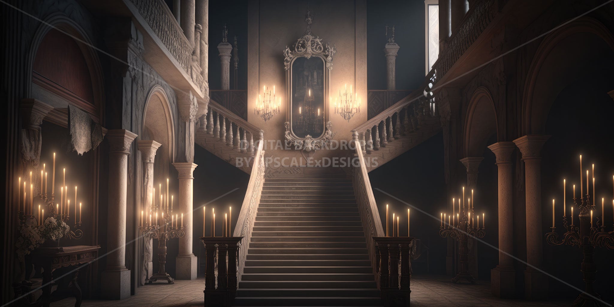 Medieval Castle Staircase Backdrop Set of 8 Princess - Etsy