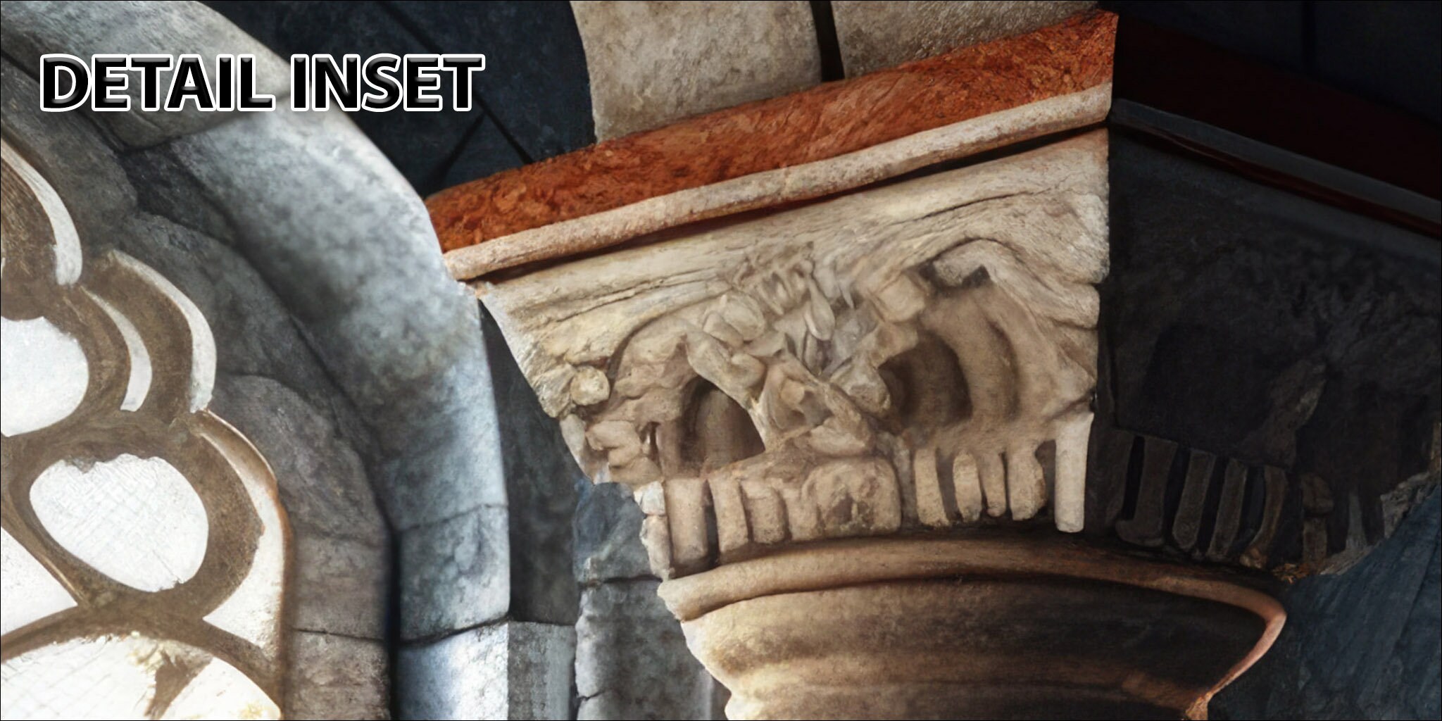 Medieval Princess Castle Hallway Arches Backdrop, Set of 5, Interior ...