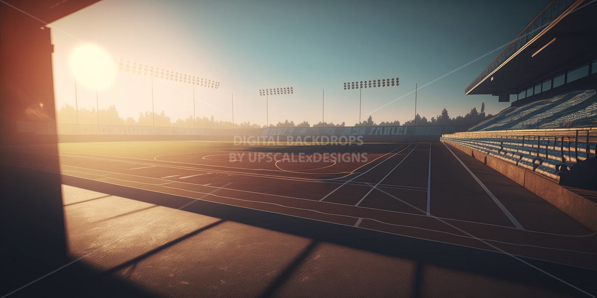 Day Sports Field Arena Backdrop, Set of 5, School Sports Photography ...